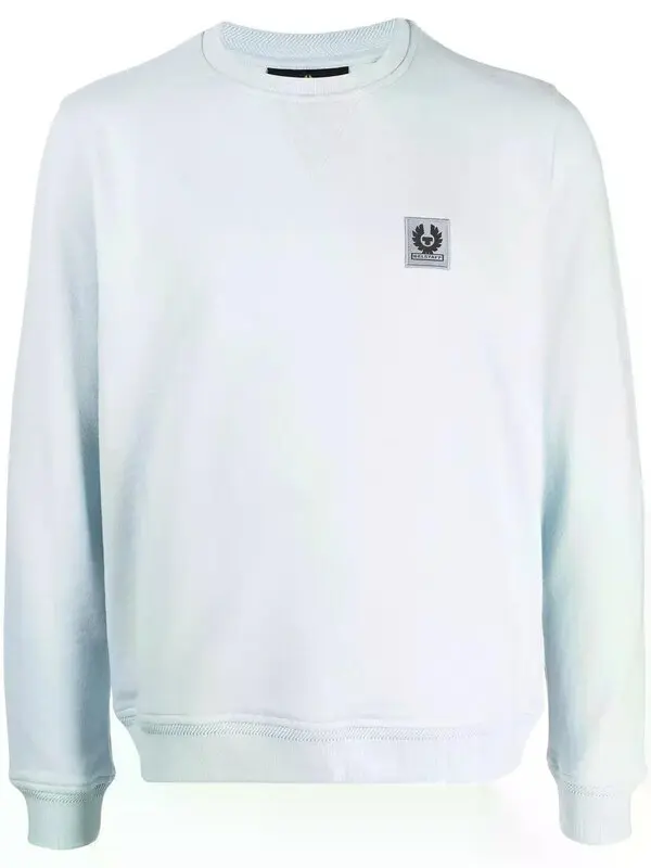Belstaff Logo Patch Long-sleeved Sweatshirt - Blue