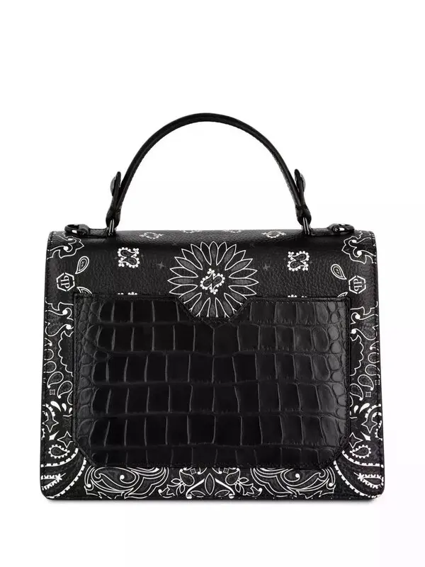 Philipp Plein Medium Superheroin Paisley Leather Bag
