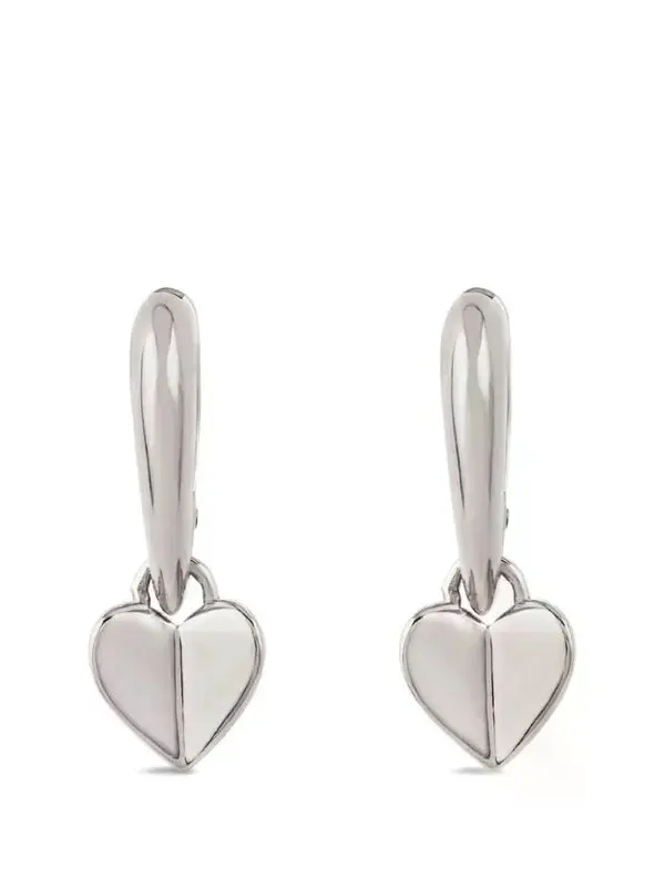 DINNY HALL Folded Heart Hoop Earrings