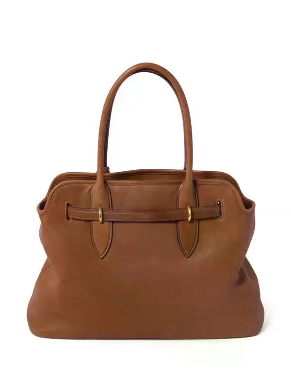 Miu Miu Aventure Leather Tote Bag - Brown