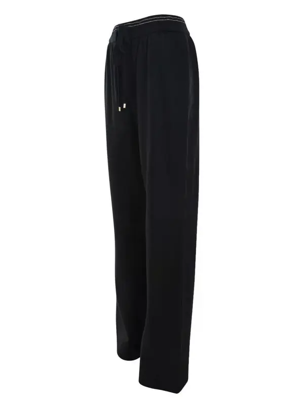 Lorena Antoniazzi Virgin Wool Track Pants With Drawstring Waistband