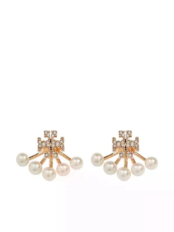 Tory Burch Kira Pearl Front-back Earrings - Gold