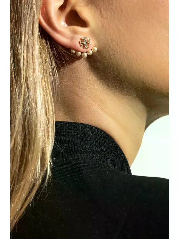 Tory Burch Moondance Pearl Front-back Earrings