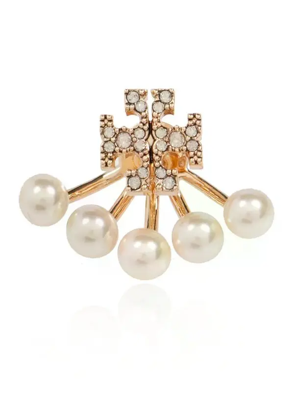 Tory Burch Moondance Pearl Front-back Earrings