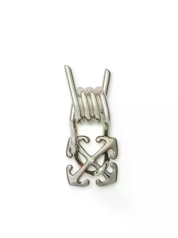 Off-White Barbed Wire Single Earring - Silver