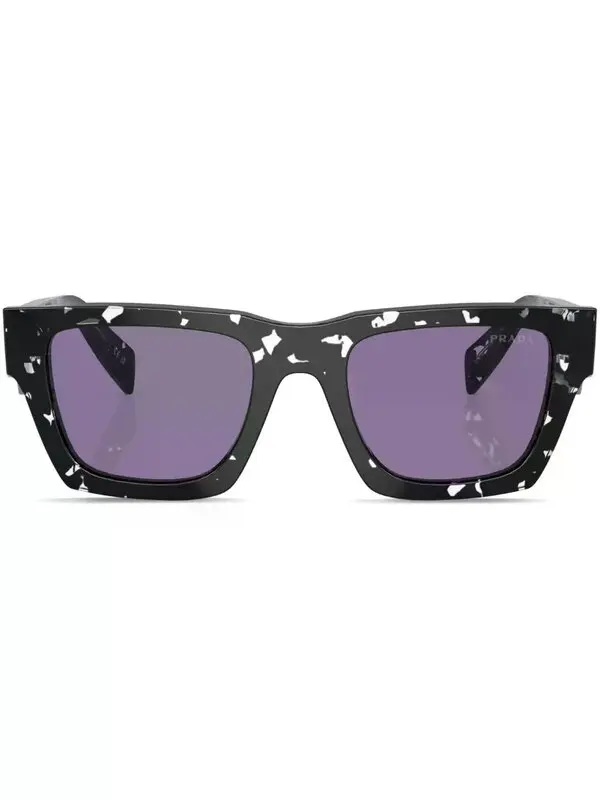 Prada Tortoiseshell-effect Square Sunglasses - Black