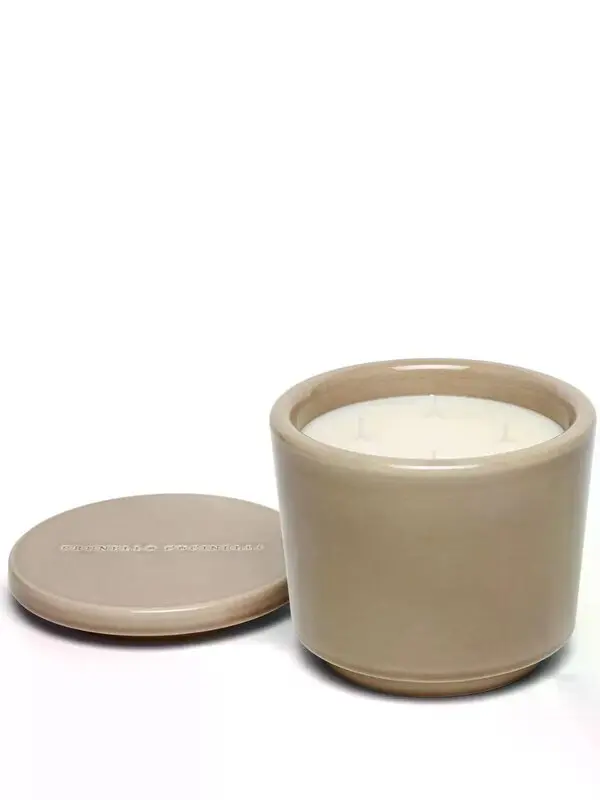 Brunello Cucinelli Logo-engraved Ceramic Candle - Neutrals