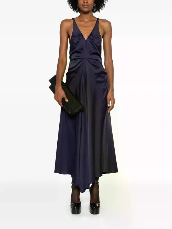 Victoria Beckham Pleated Maxi Dress
