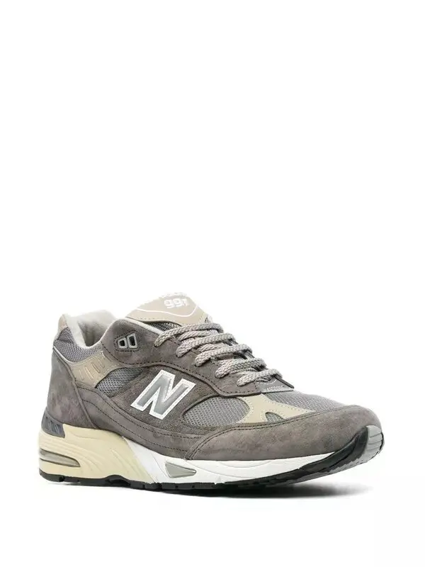 NEW BALANCE Paneled Lace-up Sneakers - Grey
