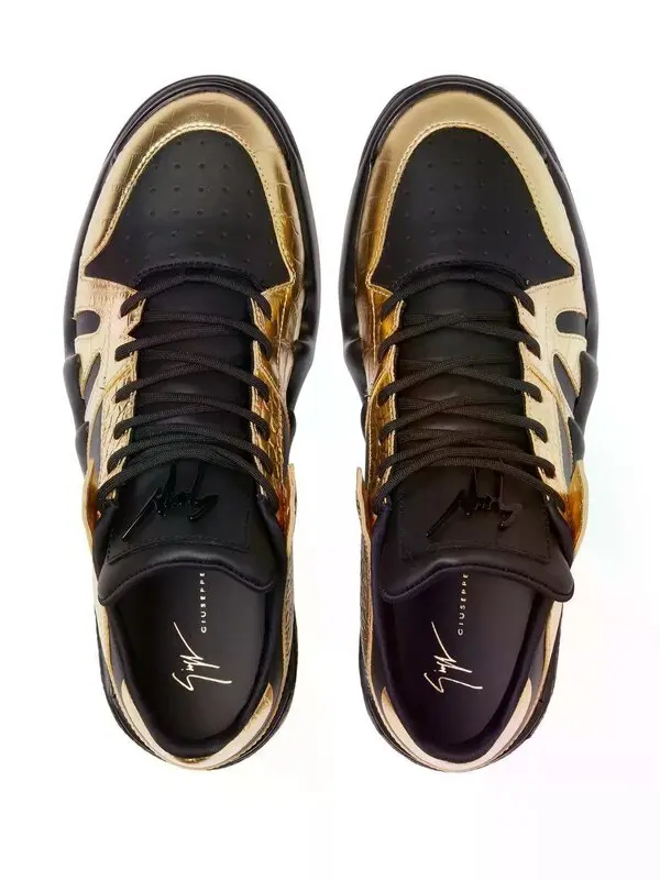 GIUSEPPE ZANOTTI Panelled Metallic Sneakers