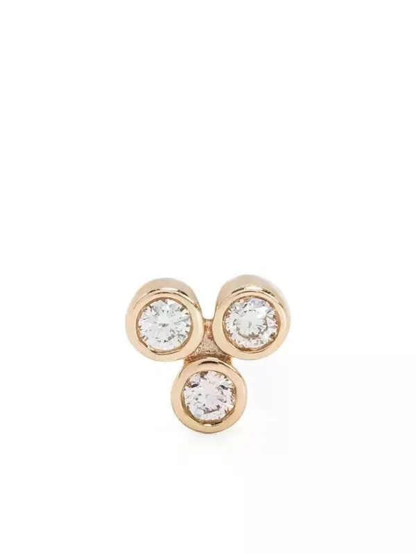 MARIA BLACK 14kt Yellow Triad 18 Diamond Single Earring - Gold
