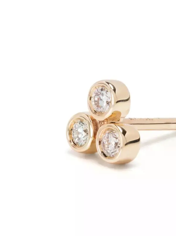 MARIA BLACK 14kt Yellow Triad 18 Diamond Single Earring - Gold