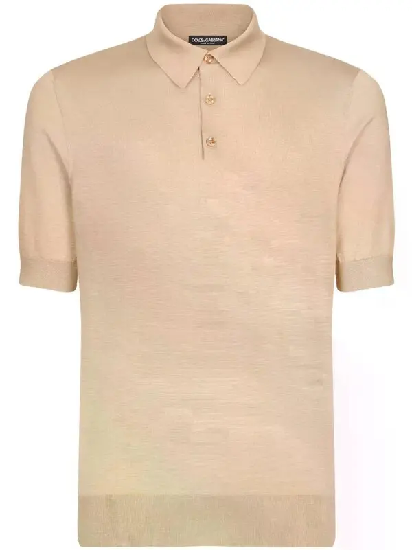 Dolce & Gabbana Short-sleeve Silk Polo Shirt