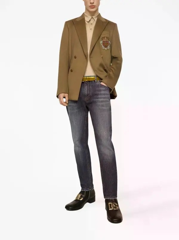 Dolce & Gabbana Short-sleeve Silk Polo Shirt