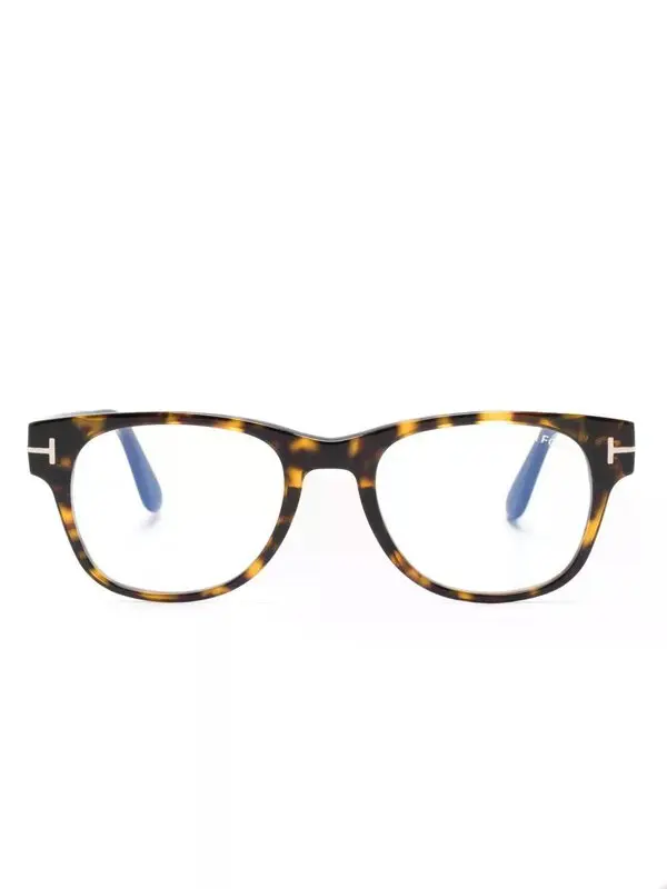 TOM FORD Square Frame Glasses - Brown