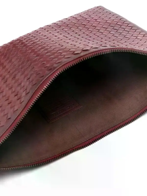 Dragon Diffusion Interwoven Leather Clutch Bag