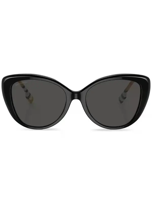 Burberry Vintage-check Cat-eye Sunglasses - Black