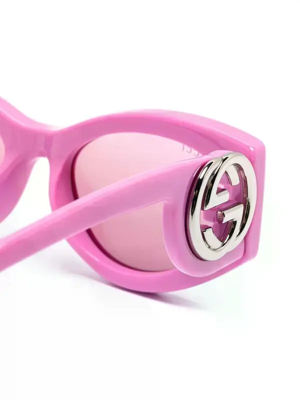 Gucci Oval-frame Sunglasses - Pink