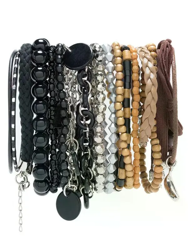 AMIR SLAMA Charm Bracelet Set - Black