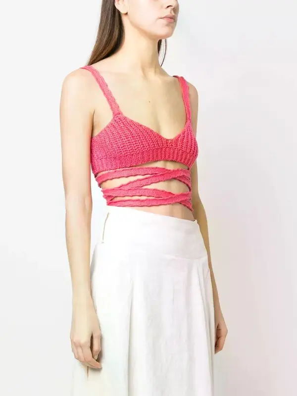 Alanui Palm Springs Knitted Top - Pink