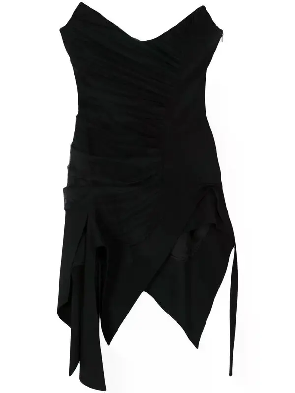 MUGLER Asymmetric Bustier Mini Dress