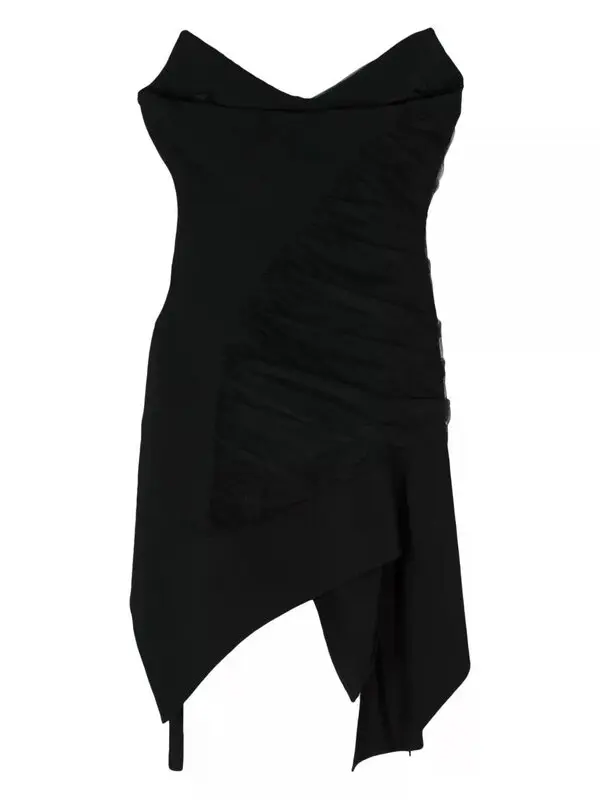 MUGLER Asymmetric Bustier Mini Dress