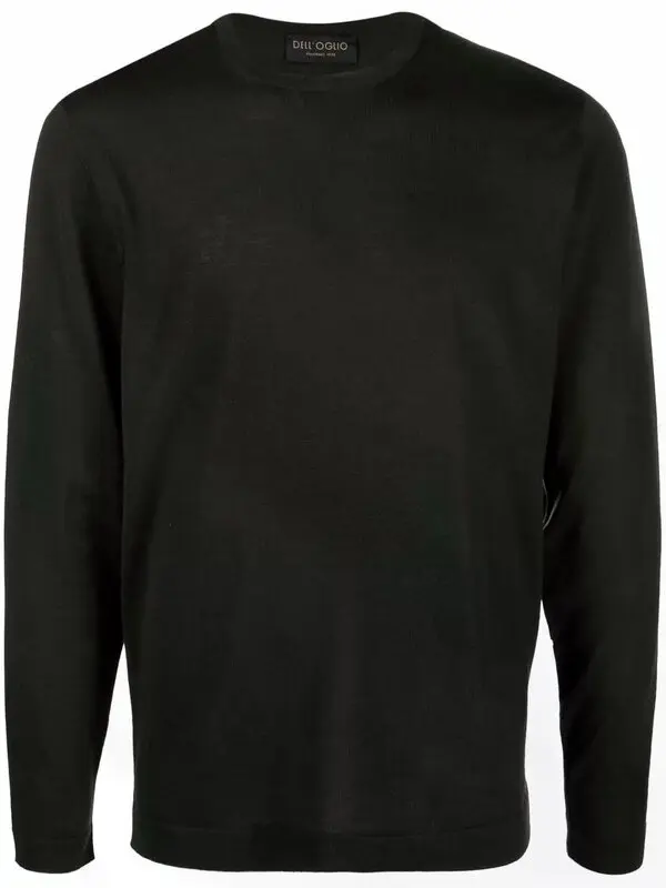 DELL'OGLIO Crew-neck Merino Jumper - Green