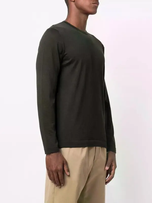 DELL'OGLIO Crew-neck Merino Jumper - Green