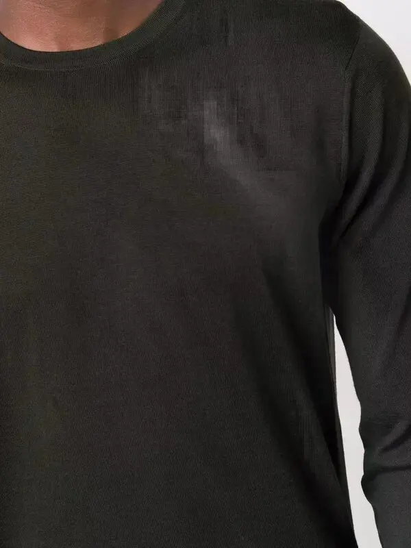 DELL'OGLIO Crew-neck Merino Jumper - Green