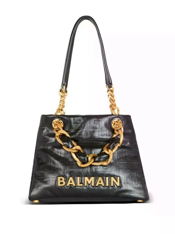 Balmain 1945 Soft Leather Tote Bag