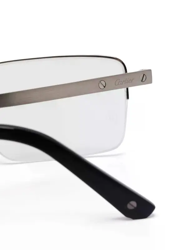 Cartier Rectangular-frame Glasses - Silver