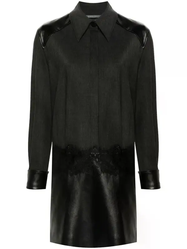 Alberta Ferretti Paneled Shirt-dress