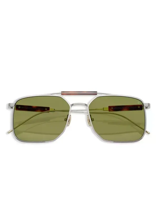 Brunello Cucinelli Square-frame Sunglasses - Silver