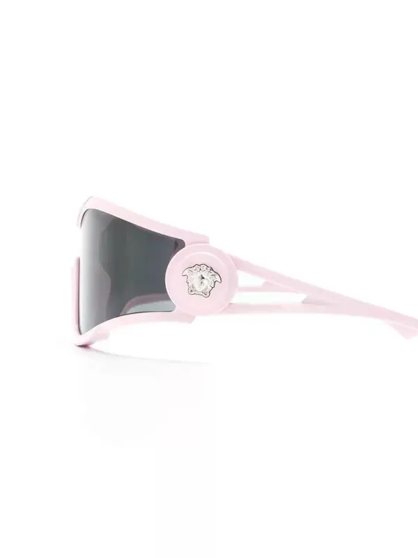 Versace Medusa Medallion Shield-frame Sunglasses - Pink