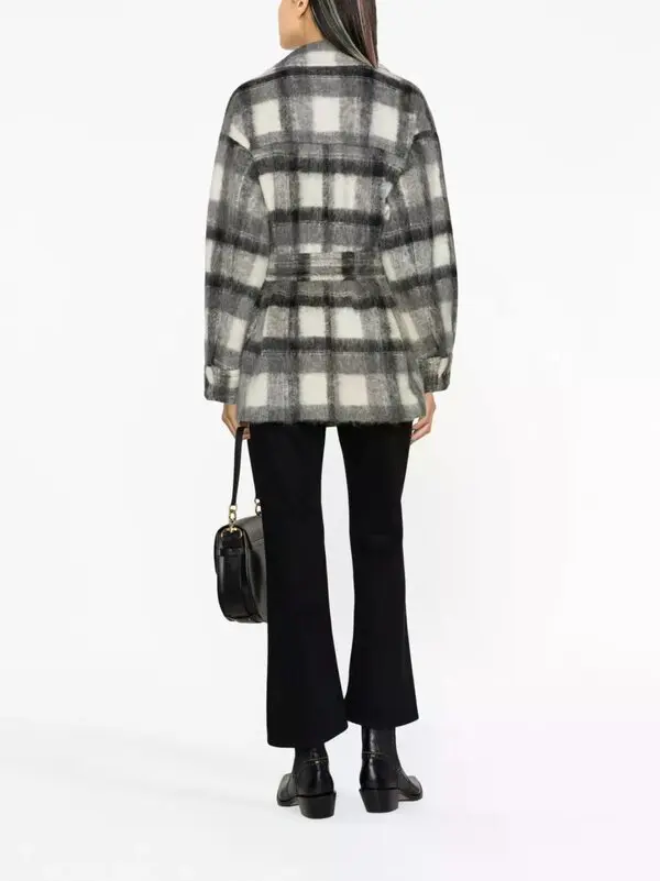 IRO PARIS Checked Belted Coat