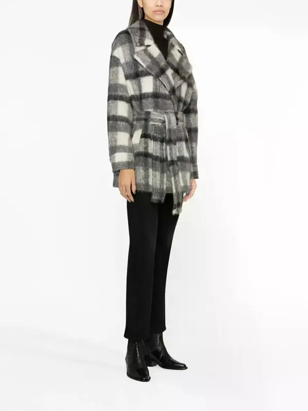 IRO PARIS Checked Belted Coat