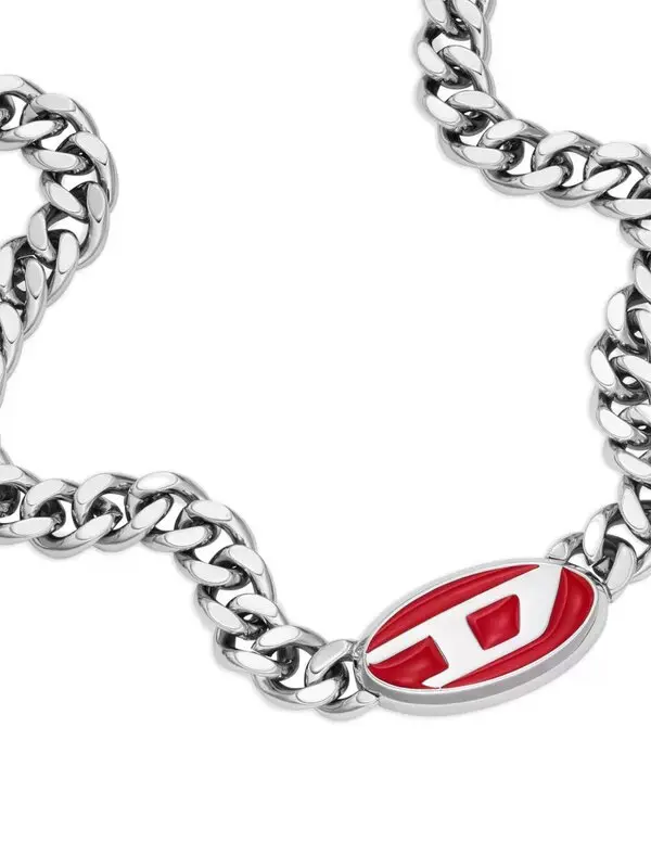 DIESEL® Logo Plaque Chain Necklace