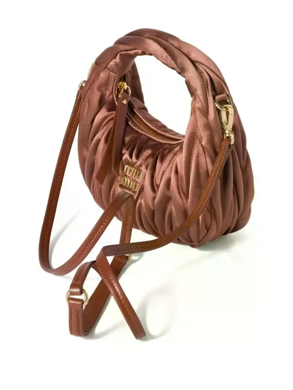 Miu Miu Matelassé Mini Wander Tote Bag - Brown