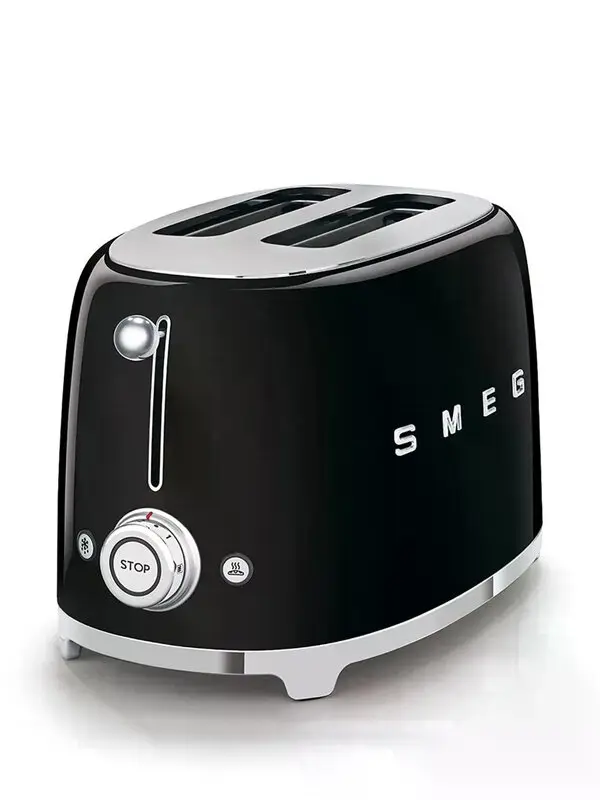SMEG Embossed-logo Toaster - Black