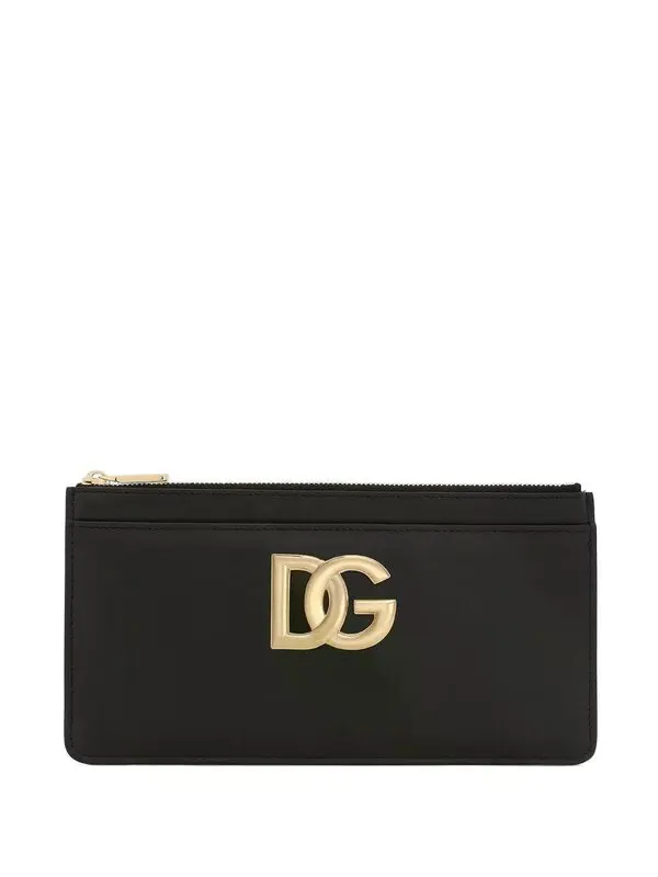 Dolce & Gabbana Dg-logo Leather Card Holder - Black