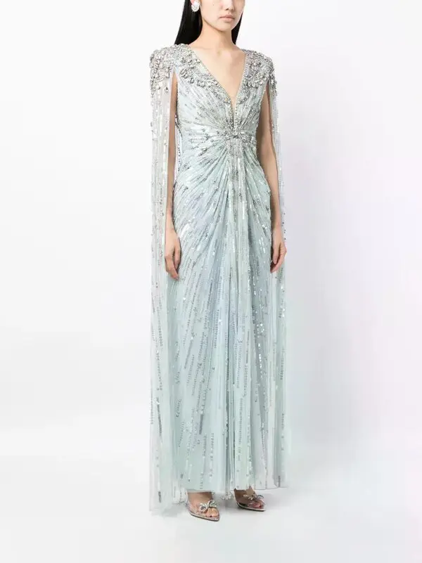 Jenny Packham Lotus Lady Sequin-embellished Gown