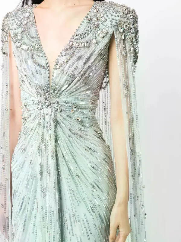 Jenny Packham Lotus Lady Sequin-embellished Gown