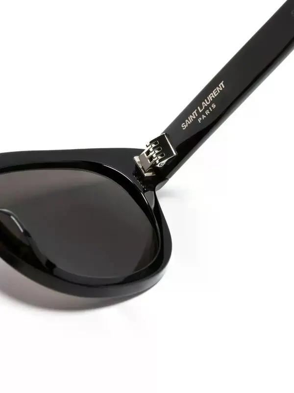 Saint Laurent Sl 571 Round-frame Sunglasses - Black