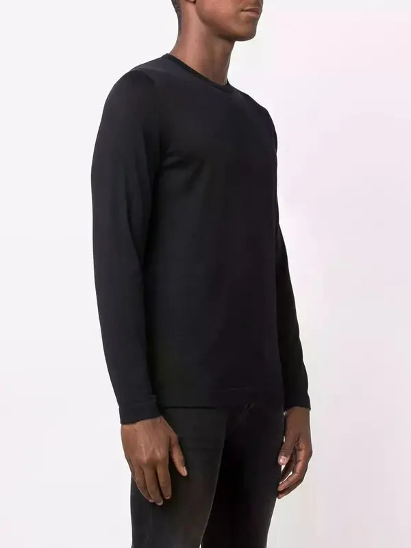 DELL'OGLIO Crew-neck Merino Jumper - Blue