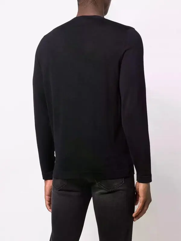 DELL'OGLIO Crew-neck Merino Jumper - Blue