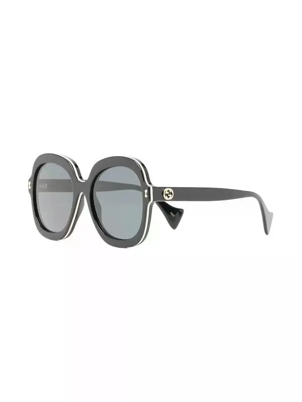 Gucci Logo-plaque Square-frame Sunglasses