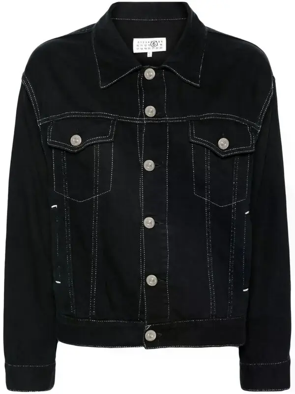 MAISON MARGIELA Metallic-thread Denim Jacket
