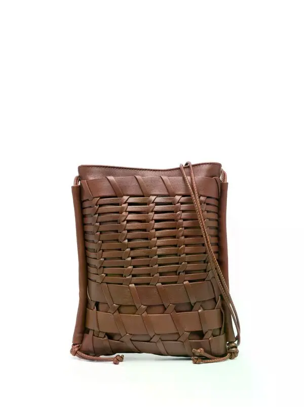 Hereu Trena Interwoven Leather Bag - Brown
