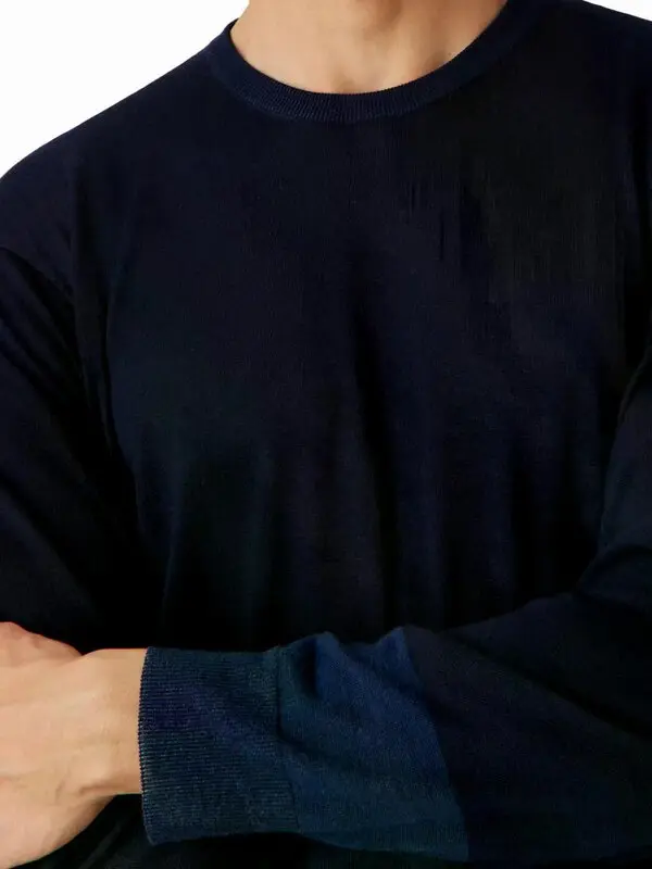 Giorgio Armani Crew-neck Stripe-pattern Jumper