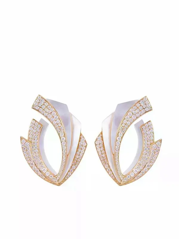 ANANYA 18kt Yellow Mogra Light Blossom Clip-on Earrings - Gold